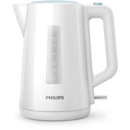 Philips Wasserkocher HD9318/00 Serie 3000, 1,7 l, 2200 W, Trockengehschutz, weiß