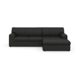 DOMO collection Ecksofa Topper, mit Recamiere, wahlweise mit Schlaffunktion, grau