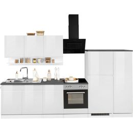 Kochstation Küche KS-Virginia, Breite 320 cm, wahlweise mit E-Geräten, weiß