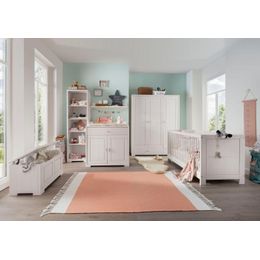 Lüttenhütt Lüttenhütt Babyzimmer-Komplettset Vita, (6-St), Babybett 70x140 höhenverstellbar mit Lattenrost und Schlupfsprossen, weiß