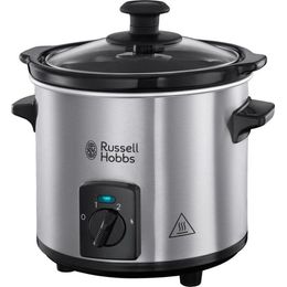 Russell Hobbs Schongarer Compact Home MINI 25570-56, 93 W, 2 l Fassungsvermögen, ideal für den Single Haushalt, schwarz|silberfarben