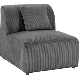 Andas Sessel Alesund, als Einzelteil oder Modulteil für Sets, grau
