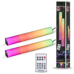 Paulmann LED-Streifen EntertainLED Lightbar Dynamic Rainbow RGB 30x30mm 2x0,6W 2x24lm, 2-flammig, schwarz