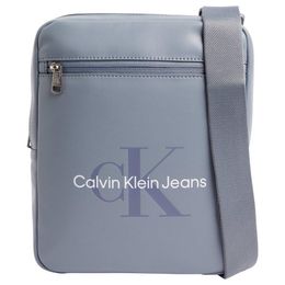 Calvin Klein Jeans Mini Bag MONOGRAM SOFT REPORTER22, mit Logo-Schriftzug Herren Schultertasche, blau|grau