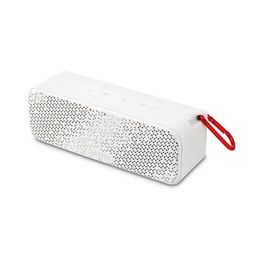 Hama Tragbare Bluetooth IPX4 Box,10h Akku Laufzeit, wasserdicht Bluetooth-Lautsprecher (A2DP Bluetooth, AVRCP Bluetooth, HFP, Outdoor Musikbox mit Karabiner), weiß