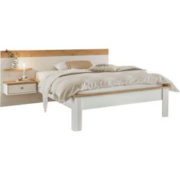 Home Affaire Schlafzimmer-Set Westminster, Bett Breite Liegefläche 90 oder 140cm und 1 Wandpaneel, weiß