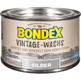 BONDEX VINTAGE-WACHS Grau Schutzwachs, zum Schutz und Veredelung der Möbelstücke, 0,25 l, silberfarben