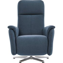 CALIZZA INTERIORS Relaxsessel Olivin, inklusiver stufenloser Kopfteilverstellung und mit Verstellung, blau