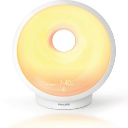 Philips Tageslichtwecker Sleep and Wake-up Light HF3650/01 mit simulierten Sonnenauf-und-Sonnenuntergang, 7 Wecktönen, UKW-Radio, weiß