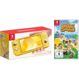 Nintendo Switch Lite, inkl. Animal Crossing, gelb