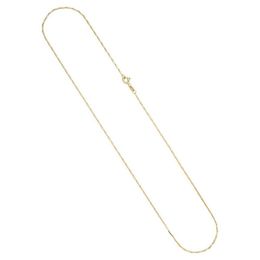 Jobo Goldkette, Haferkornkette 585 Gold 45 cm, gelb|goldfarben