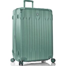 Heys Hartschalen-Trolley Xtrak, 76 cm, 4 Rollen, Reisegepäck Koffer groß Reisekoffer TSA Schloss Volumenerweiterung, grün