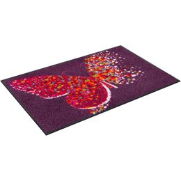 Fußmatte Papallona, wash+dry by Kleen-Tex, rechteckig, Höhe: 7 mm, Schmutzfangmatte, Motiv Schmetterling, rutschhemmend, waschbar, bunt