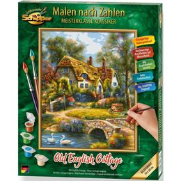 Schipper Malen nach Zahlen Meisterklasse Klassiker - Old English Cottage, Made in Germany, bunt