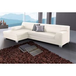 DOMO collection Ecksofa Amando L-Form, wahlweise mit Bettfunktion, beige