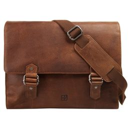 Bodenschatz Messenger Bag, echt Leder, braun