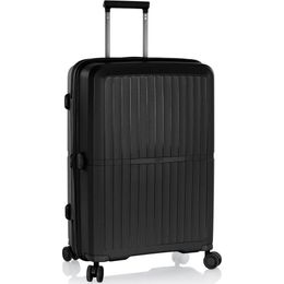 Heys Hartschalen-Trolley AirLite, 66 cm, 4 Rollen, Hartschalen-Koffer Koffer mittel groß TSA Schloss Volumenerweiterung, schwarz