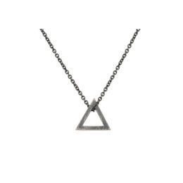 CAI CAÏ Kette mit Anhänger 925/- Silber matt oxidiert Dreieck, grau|silberfarben