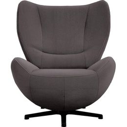 Tom Tailor HOME Loungesessel TOM PURE, mit Metall-Drehfuß in Schwarz, grau