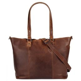 CLUTY Shopper, echt Leder, braun