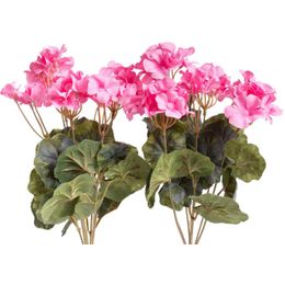 Kunstblume Geranienbusch Geranie, Botanic-Haus, Höhe 37 cm, rosa