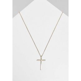 Urban Classics Edelstahlkette Unisex Big Basic Cross Necklace, goldfarben