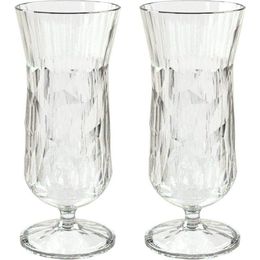 Koziol Gläser-Set CLUB No. 17 2, Kunststoff, CO² neutral, Made in Germany.Bozirkulärem Kunststoff, 400 ml, 2-teilig, weiß