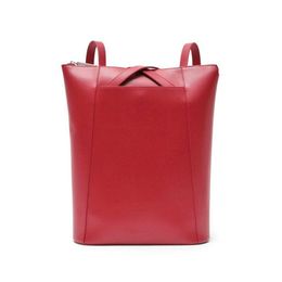Gretchen Cityrucksack Crocus Backpack, aus italienischem Rindsleder, rot