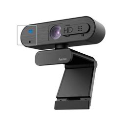 Hama PC Webcam für Laptop PC, Streaming, Chatten mit Mikrofon, Windows Mac Full HD-Webcam (Full HD, Plug & Play, verschließbare Linse, Standfuß, Stativgewinde, drehbar), schwarz