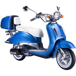 Gt Union Motorroller Strada, 50 ccm, 45 km/h, Euro 5, (Set), mit Topcase, blau
