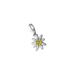 Giorgio Martello MILANO Charm Blume Edelweiß weiß / gelb, Silber 925, weiß