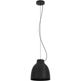 Eglo Hängeleuchte CAMASCA, Leuchtmittel wechselbar, ohne Leuchtmittel, Hängeleuchte in schwarz aus Stahl - exkl. E27 - 40W, schwarz