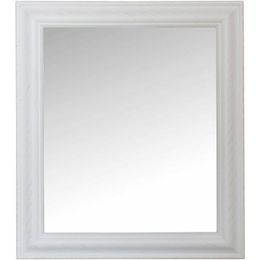 MyFlair Möbel & Accessoires Wandspiegel Asil (1-St), weiß, rechteckig, Rahmen mit Antik-Finish, Spiegel mit Facettenschliff, weiß