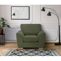 Home Affaire Sessel Savoy, gemütlicher Sessel,k in 2 Bezugsqualitäten, grün