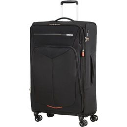 American Tourister® Weichgepäck-Trolley Summerfunk, 79 cm, 4 Rollen, Reisekoffer Großer Koffer TSA-Zahlenschloss mit Volumenerweiterung, schwarz