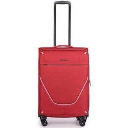 Stratic Weichgepäck-Trolley Strong M, redwine, 4 Rollen, Reisekoffer Reisegepäck Aufgabegepäck TSA-Zahlenschloss, rot