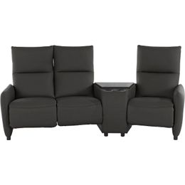 exxpo - sofa fashion 3-Sitzer, Inklusive Relaxfunktion und Ablagefach, schwarz