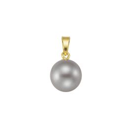 Vivance Kettenanhänger 925/- Sterling Silber vergoldet Perle grau, gelb
