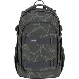 Lässig LÄSSIG Schulrucksack Origin Bold, edges grey, aus recyceltem Material, grau