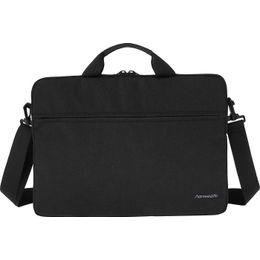 Hanseatic Laptoptasche Laptop Tasche für Notebooks bis 15,6 Zoll, Business Computertasche, Umhängetasche, Schultertasche, Notebooktasche, schwarz