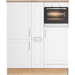 Optifit Küche Ahus, Breite 150 cm,wahlweise mit E-Geräten,Soft-Close-Funktion, weiß
