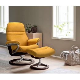 stressless® Relaxsessel Sunrise, mit Signature Base, Größe M, Gestell Braun, gelb