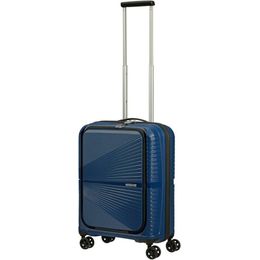 American Tourister® Hartschalen-Trolley Airconic, 55 cm (20 cm), 4 Rollen, mit 15,6-Zoll Laptopfach, Tabletfach und USB-Schleuse, blau