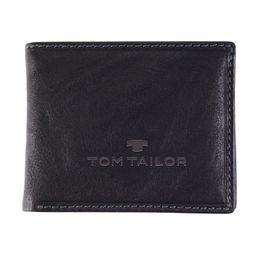 Tom Tailor Geldbörse LARY, aus Leder im Querformat, schwarz