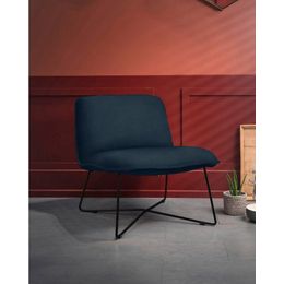 furninova Loungesessel Fly, gemütlicher Loungesessel im skandinavischen Design, blau