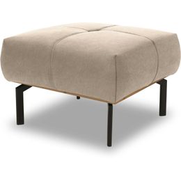 DOMO collection Hocker, Wahlweise mit oder ohne Kranz in Wildeiche-Optik, beige