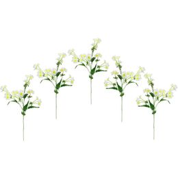 Kunstblume Narzissenzweig, I.GE.A., Höhe 65 cm, 5er Set Narzisse künstliche Blume Ostern Seidenblume Frühjahrsdeko, gelb|weiß