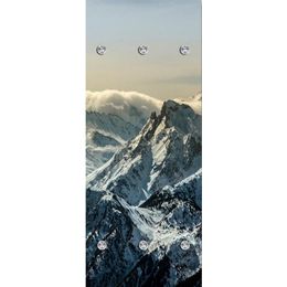 queence Garderobenleiste Berge, mit 6 Haken, 50 x 120 cm, grau
