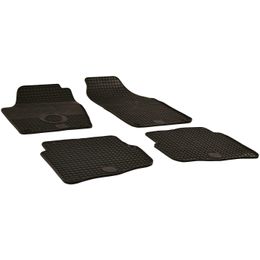 WALSER Passform-Fußmatten (4 St), für VW Polo Schrägheck, Stufenheck, für VW Polo 10/2001-10/2014, schwarz