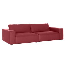 Gallery M branded by Musterring Big-Sofa LUCIA, in vielen Qualitäten und 4 unterschiedlichen Nähten, 3-Sitzer, rot